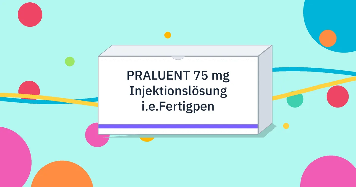 Symbolbild: Packung mit der Aufschrift PRALUENT 75 mg Injektionslösung i.e.Fertigpen (PZN 16930244) – Verfügbarkeit und Bezug in Apotheken in Frankfurt am Main