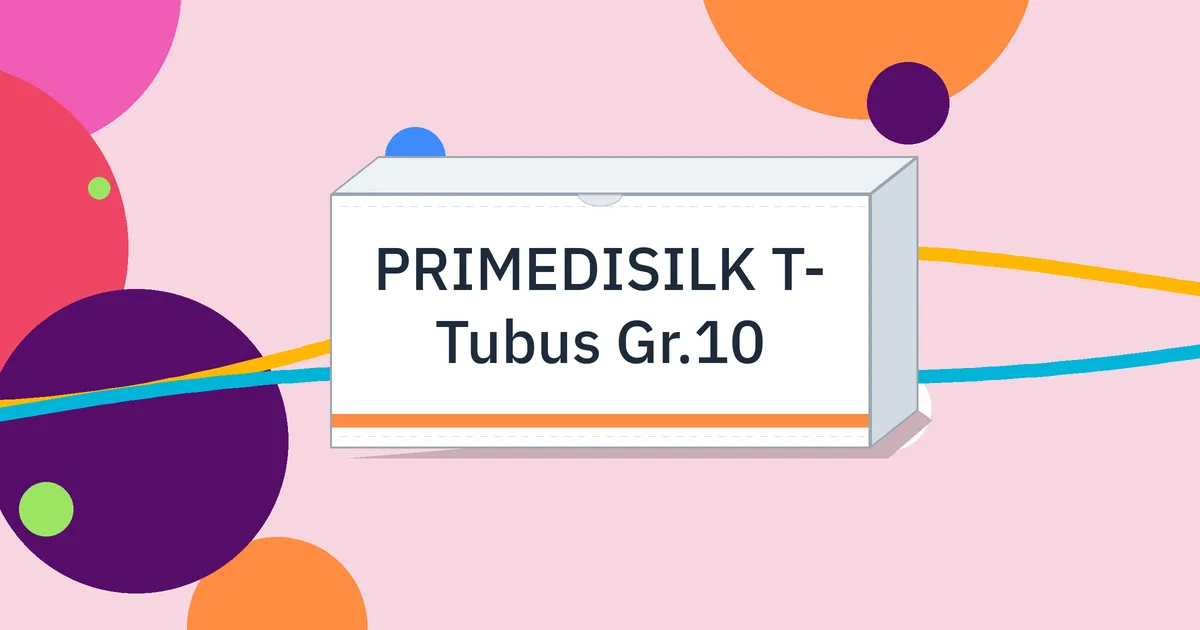 Symbolbild: Packung mit der Aufschrift PRIMEDISILK T-Tubus Gr.10 (PZN 10838767) – Verfügbarkeit und Bezug in Apotheken in Frankfurt am Main