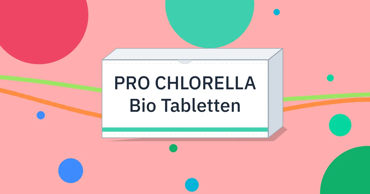 Symbolbild: Packung mit der Aufschrift PRO CHLORELLA Bio Tabletten (PZN 20358123) – Verfügbarkeit und Bezug in Apotheken in Frankfurt am Main