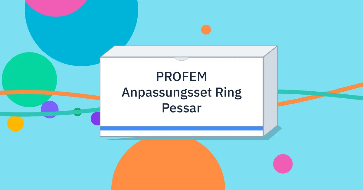 Symbolbild: Packung mit der Aufschrift PROFEM Anpassungsset Ring Pessar (PZN 18851537) – Verfügbarkeit und Bezug in Apotheken in Frankfurt am Main