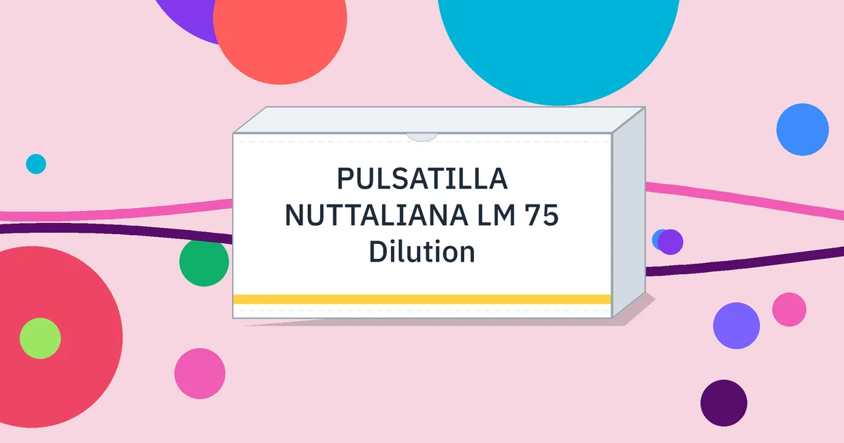 Symbolbild: Packung mit der Aufschrift PULSATILLA NUTTALIANA LM 75 Dilution (PZN 13671581) – Verfügbarkeit und Bezug in Apotheken in Frankfurt am Main