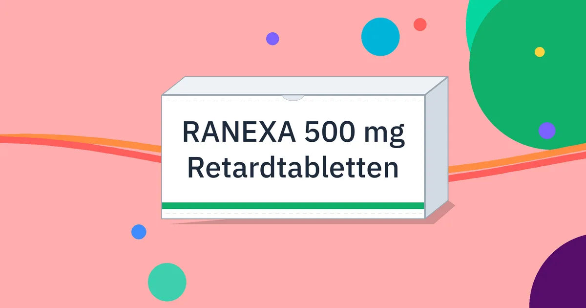 Symbolbild: Packung mit der Aufschrift RANEXA 500 mg Retardtabletten (PZN 18763112) – Verfügbarkeit und Bezug in Apotheken in Frankfurt am Main