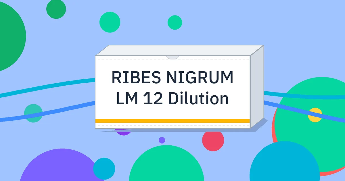 Symbolbild: Packung mit der Aufschrift RIBES NIGRUM LM 12 Dilution (PZN 13678790) – Verfügbarkeit und Bezug in Apotheken in Frankfurt am Main