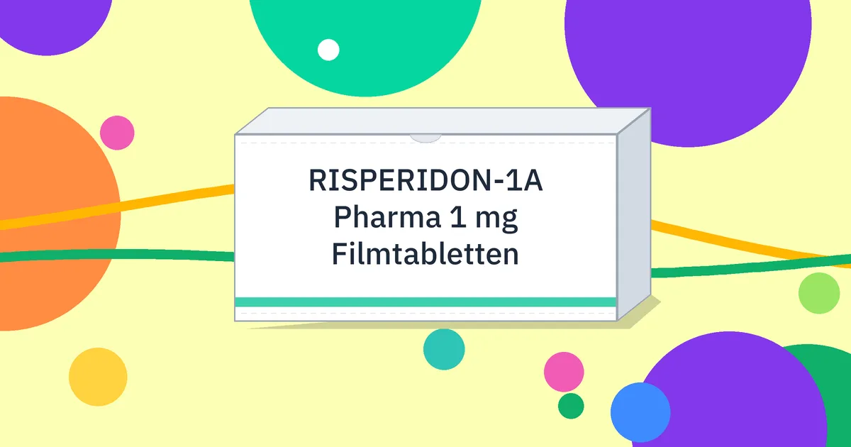Symbolbild: Packung mit der Aufschrift RISPERIDON-1A Pharma 1 mg Filmtabletten (PZN 05956973) – Verfügbarkeit und Bezug in Apotheken in Frankfurt am Main
