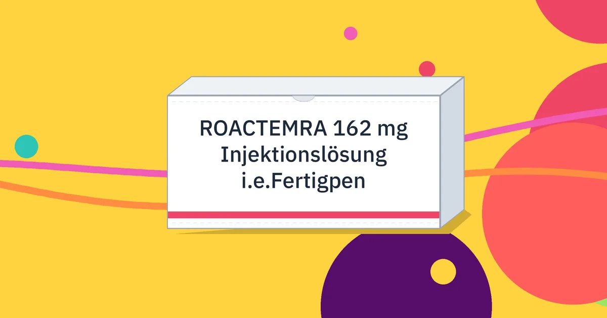 Symbolbild: Packung mit der Aufschrift ROACTEMRA 162 mg Injektionslösung i.e.Fertigpen (PZN 18189558) – Verfügbarkeit und Bezug in Apotheken in Frankfurt am Main
