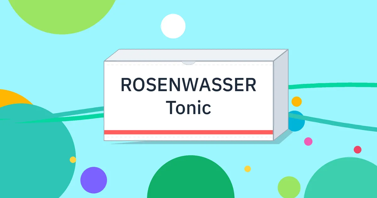 Symbolbild: Packung mit der Aufschrift ROSENWASSER Tonic (PZN 20341803) – Verfügbarkeit und Bezug in Apotheken in Frankfurt am Main