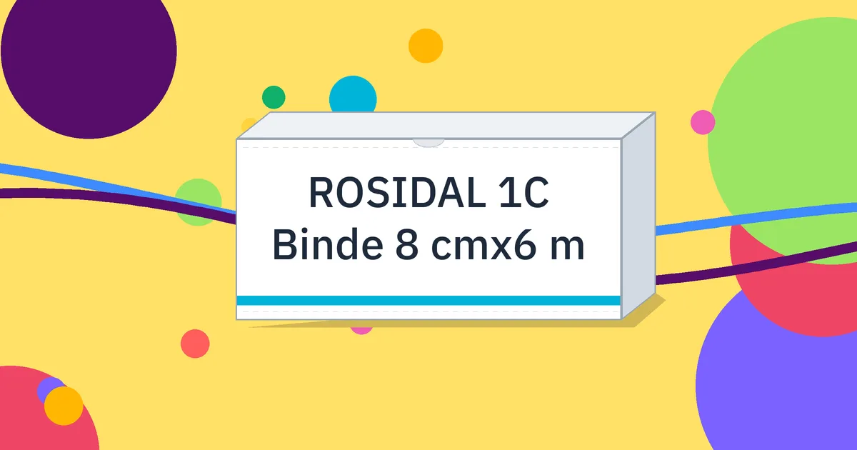 Symbolbild: Packung mit der Aufschrift ROSIDAL 1C Binde 8 cmx6 m (PZN 19225380) – Verfügbarkeit und Bezug in Apotheken in Frankfurt am Main