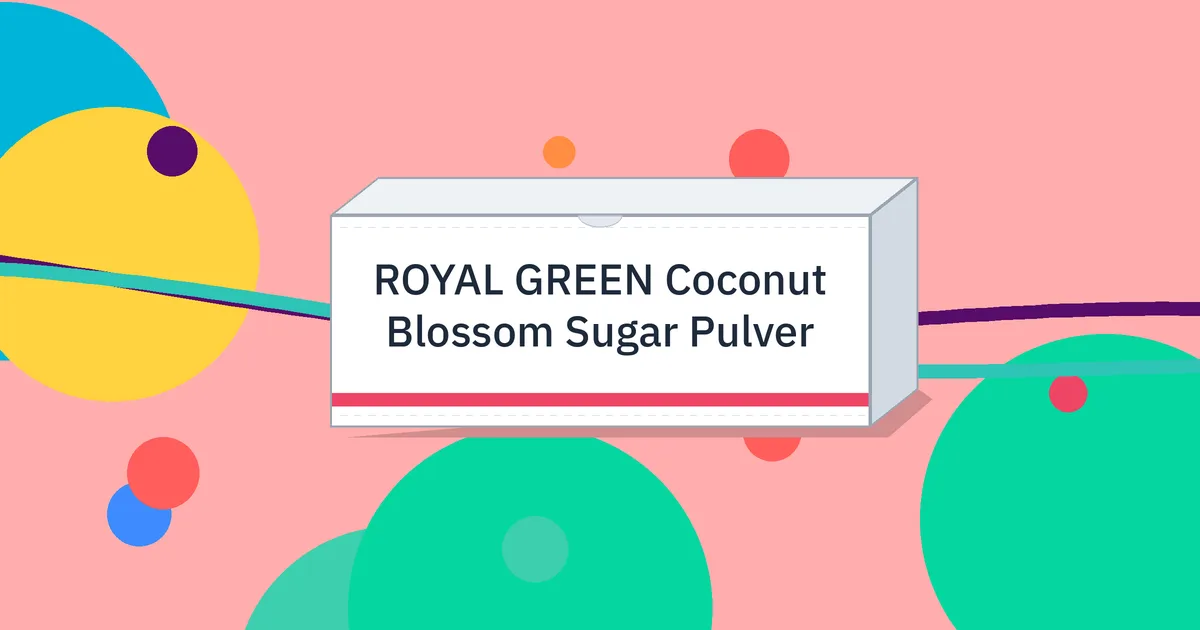 Symbolbild: Packung mit der Aufschrift ROYAL GREEN Coconut Blossom Sugar Pulver (PZN 16504369) – Verfügbarkeit und Bezug in Apotheken in Frankfurt am Main