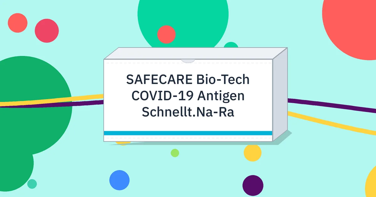 Symbolbild: Packung mit der Aufschrift SAFECARE Bio-Tech COVID-19 Antigen Schnellt.Na-Ra (PZN 17410831) – Verfügbarkeit und Bezug in Apotheken in Frankfurt am Main