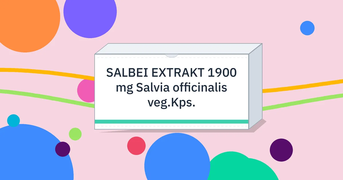 Symbolbild: Packung mit der Aufschrift SALBEI EXTRAKT 1900 mg Salvia officinalis veg.Kps. (PZN 18237292) – Verfügbarkeit und Bezug in Apotheken in Frankfurt am Main