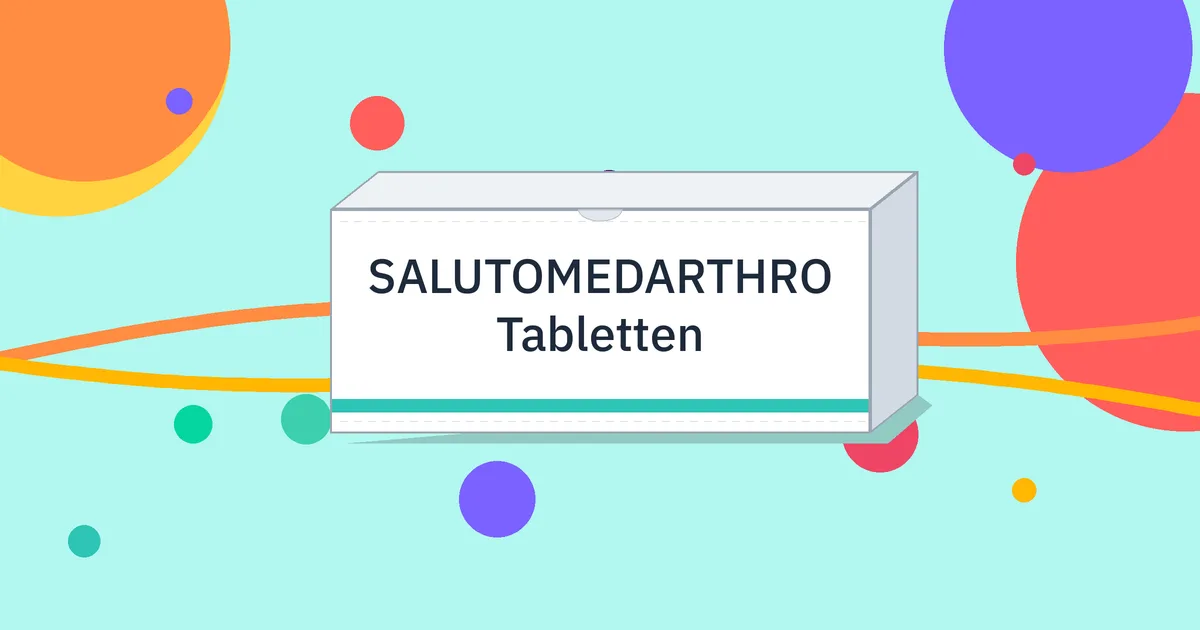 Symbolbild: Packung mit der Aufschrift SALUTOMEDARTHRO Tabletten (PZN 10918443) – Verfügbarkeit und Bezug in Apotheken in Frankfurt am Main