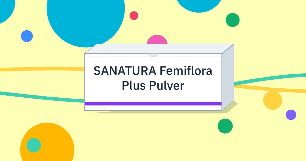Symbolbild: Packung mit der Aufschrift SANATURA Femiflora Plus Pulver (PZN 16813248) – Verfügbarkeit und Bezug in Apotheken in Frankfurt am Main