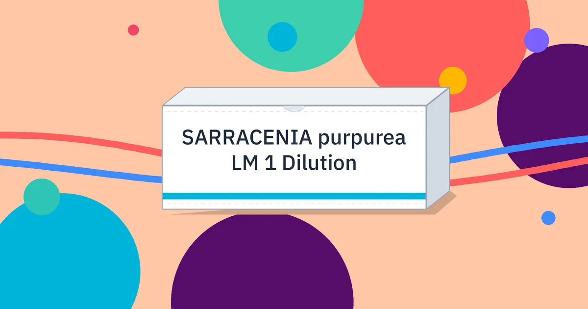 Symbolbild: Packung mit der Aufschrift SARRACENIA purpurea LM 1 Dilution (PZN 13182505) – Verfügbarkeit und Bezug in Apotheken in Frankfurt am Main