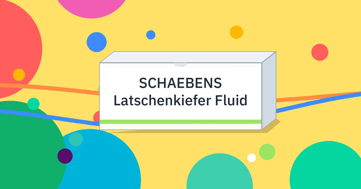 Symbolbild: Packung mit der Aufschrift SCHAEBENS Latschenkiefer Fluid (PZN 19804942) – Verfügbarkeit und Bezug in Apotheken in Frankfurt am Main