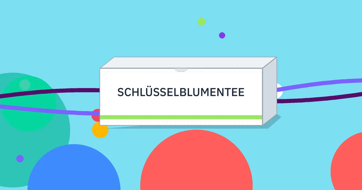 Symbolbild: Packung mit der Aufschrift SCHLÜSSELBLUMENTEE (PZN 00430249) – Verfügbarkeit und Bezug in Apotheken in Frankfurt am Main