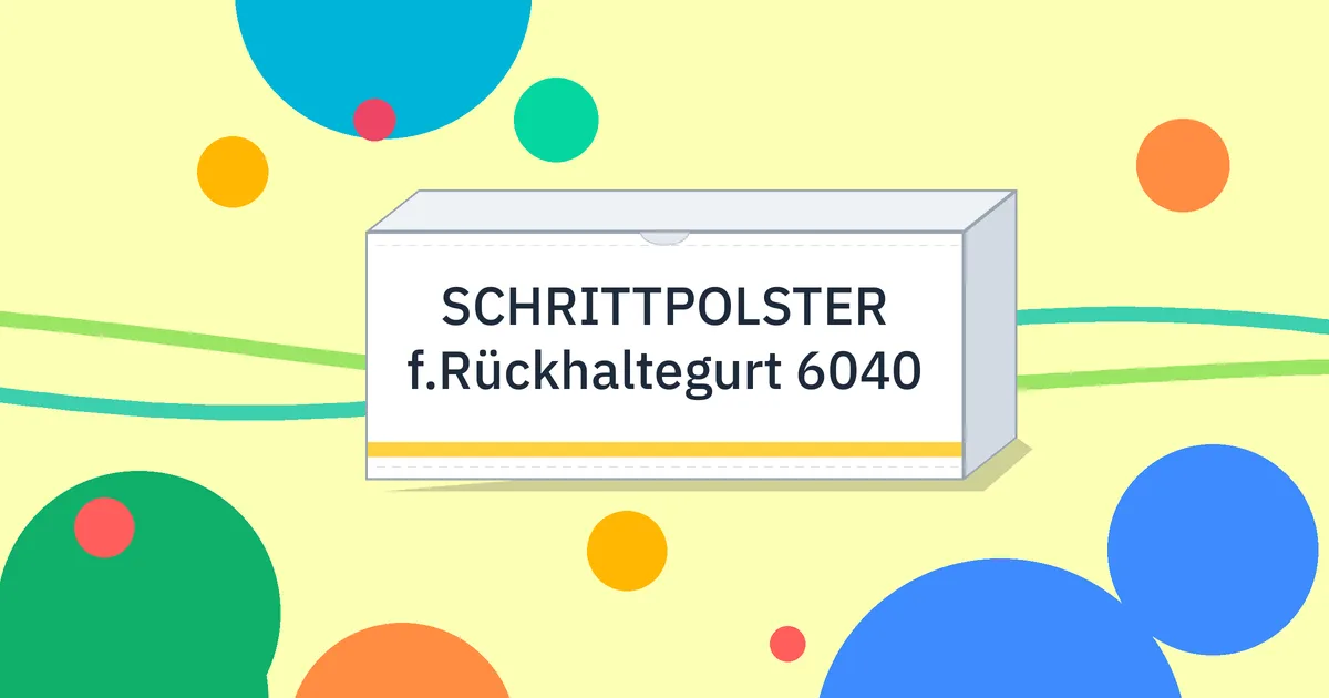 Symbolbild: Packung mit der Aufschrift SCHRITTPOLSTER f.Rückhaltegurt 6040 (PZN 05111247) – Verfügbarkeit und Bezug in Apotheken in Frankfurt am Main