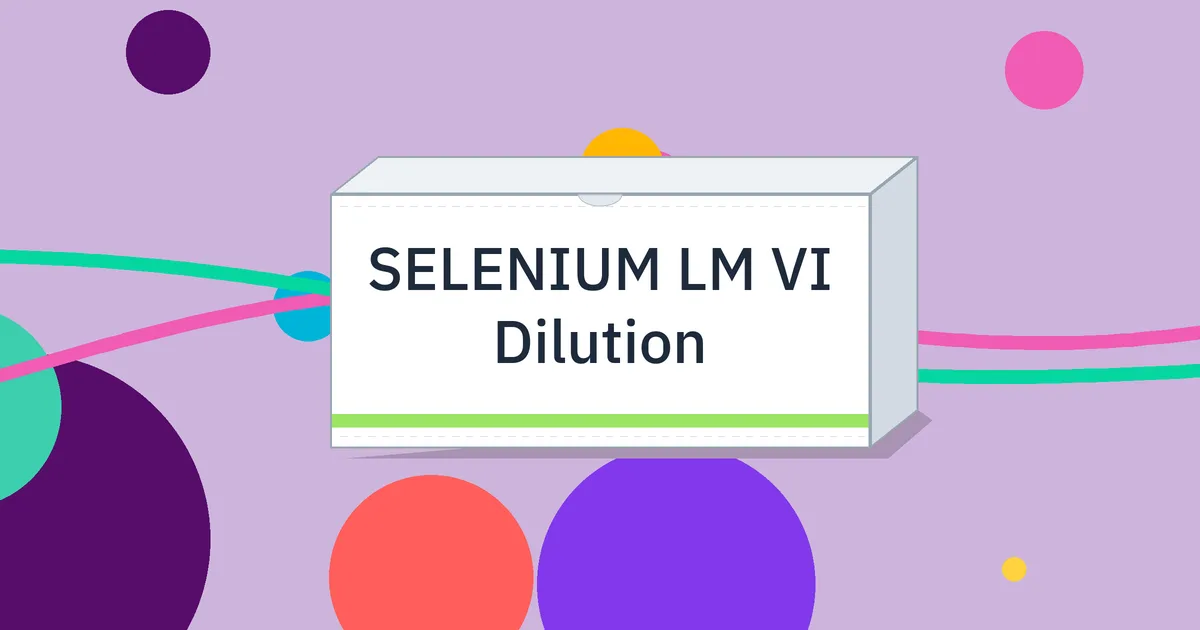 Symbolbild: Packung mit der Aufschrift SELENIUM LM VI Dilution (PZN 04498847) – Verfügbarkeit und Bezug in Apotheken in Frankfurt am Main