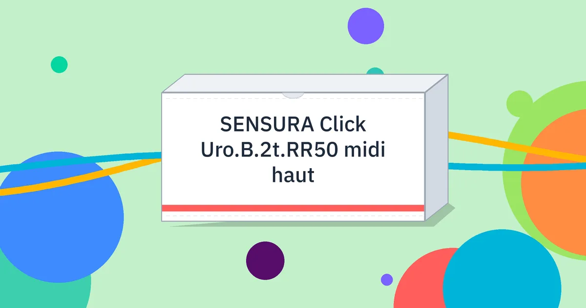 Symbolbild: Packung mit der Aufschrift SENSURA Click Uro.B.2t.RR50 midi haut (PZN 12465483) – Verfügbarkeit und Bezug in Apotheken in Frankfurt am Main