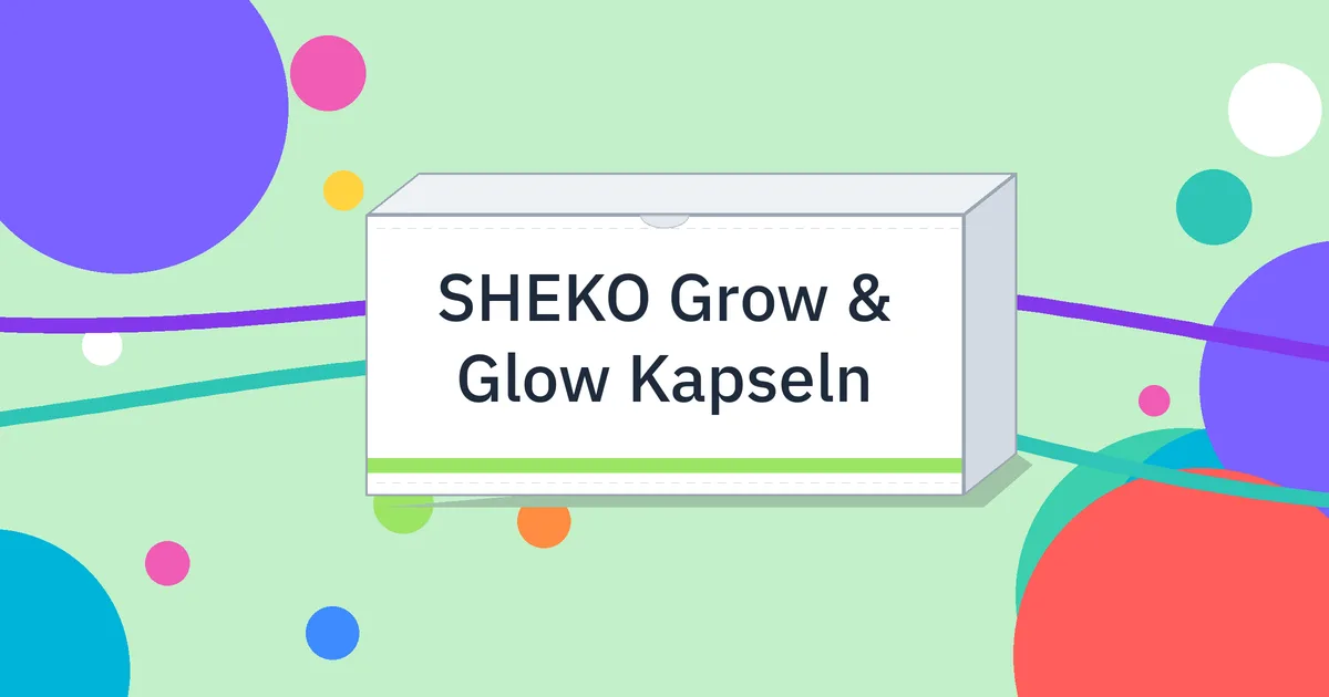 Symbolbild: Packung mit der Aufschrift SHEKO Grow & Glow Kapseln (PZN 18256852) – Verfügbarkeit und Bezug in Apotheken in Frankfurt am Main