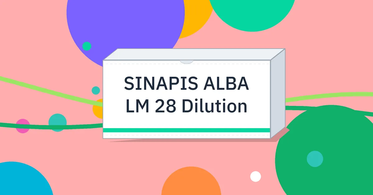 Symbolbild: Packung mit der Aufschrift SINAPIS ALBA LM 28 Dilution (PZN 13190812) – Verfügbarkeit und Bezug in Apotheken in Frankfurt am Main