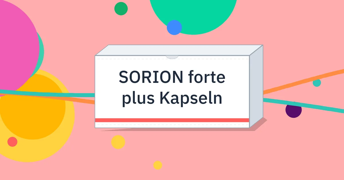 Symbolbild: Packung mit der Aufschrift SORION forte plus Kapseln (PZN 14327058) – Verfügbarkeit und Bezug in Apotheken in Frankfurt am Main