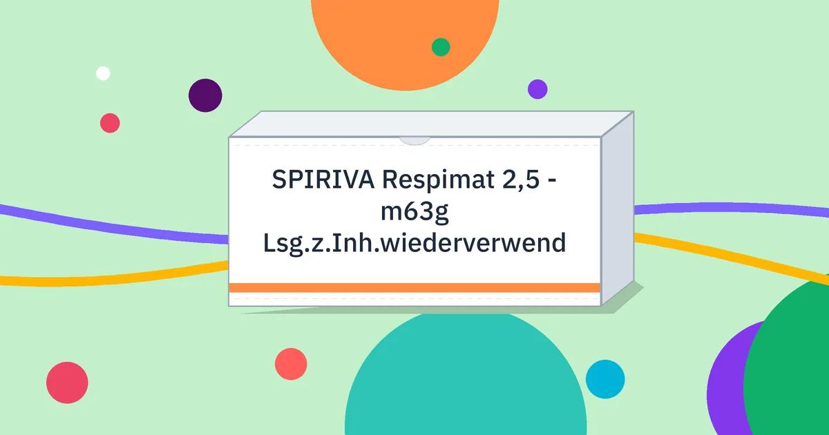 Symbolbild: Packung mit der Aufschrift SPIRIVA Respimat 2,5 -m63g Lsg.z.Inh.wiederverwend (PZN 13832771) – Verfügbarkeit und Bezug in Apotheken in Frankfurt am Main