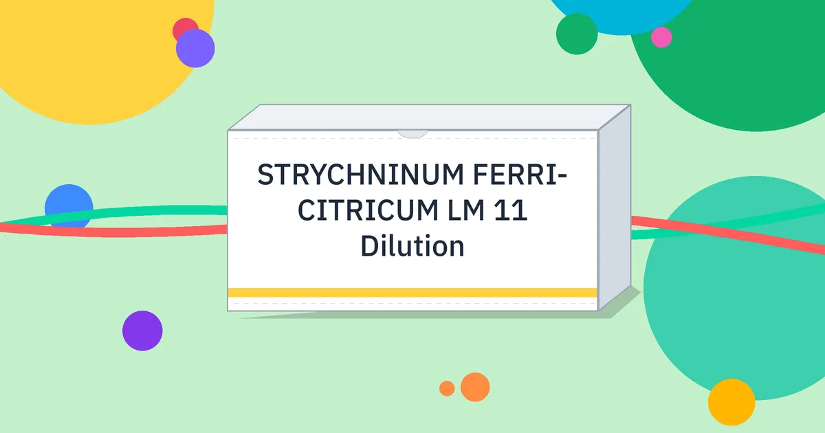 Symbolbild: Packung mit der Aufschrift STRYCHNINUM FERRI-CITRICUM LM 11 Dilution (PZN 13206269) – Verfügbarkeit und Bezug in Apotheken in Frankfurt am Main