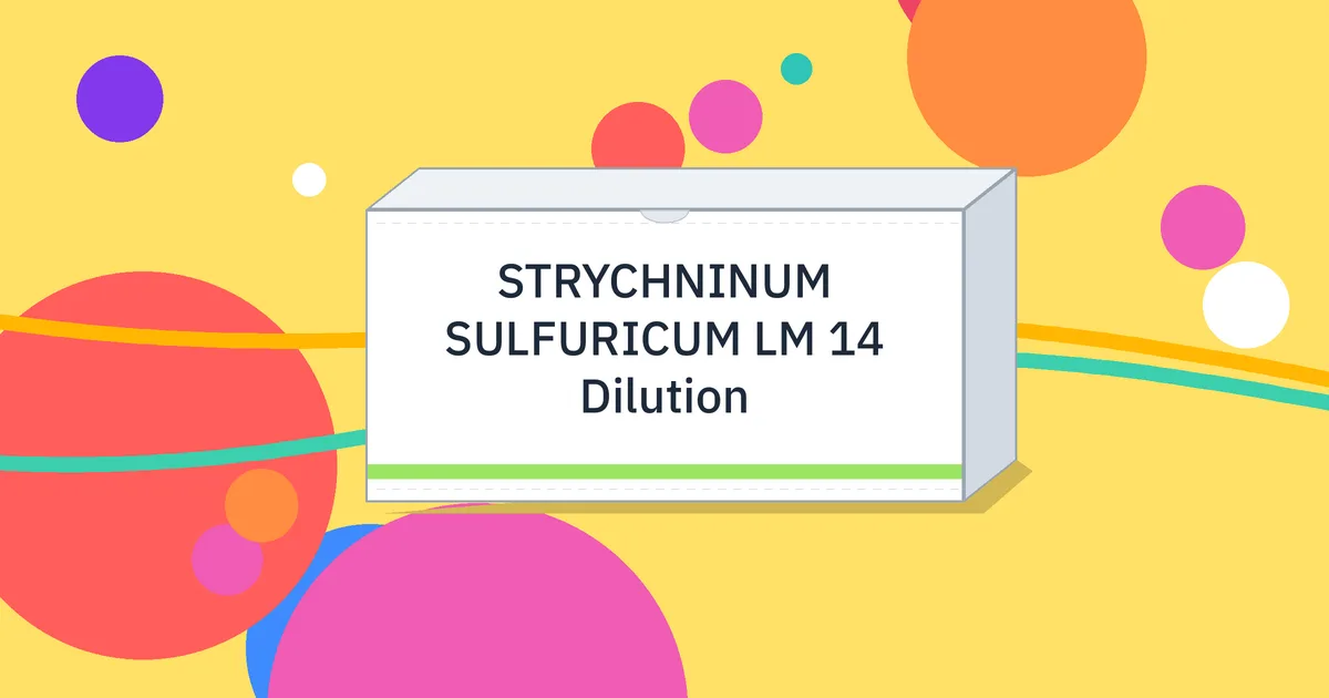 Symbolbild: Packung mit der Aufschrift STRYCHNINUM SULFURICUM LM 14 Dilution (PZN 13208162) – Verfügbarkeit und Bezug in Apotheken in Frankfurt am Main