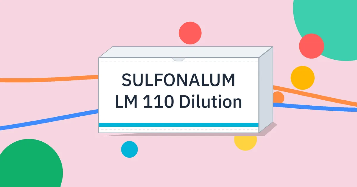 Symbolbild: Packung mit der Aufschrift SULFONALUM LM 110 Dilution (PZN 13209813) – Verfügbarkeit und Bezug in Apotheken in Frankfurt am Main