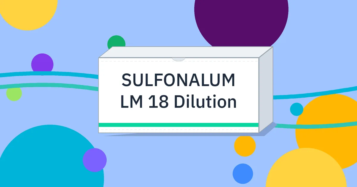 Symbolbild: Packung mit der Aufschrift SULFONALUM LM 18 Dilution (PZN 13209598) – Verfügbarkeit und Bezug in Apotheken in Frankfurt am Main