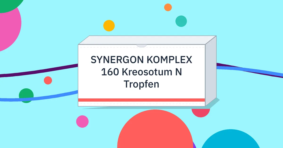 Symbolbild: Packung mit der Aufschrift SYNERGON KOMPLEX 160 Kreosotum N Tropfen (PZN 03635762) – Verfügbarkeit und Bezug in Apotheken in Frankfurt am Main