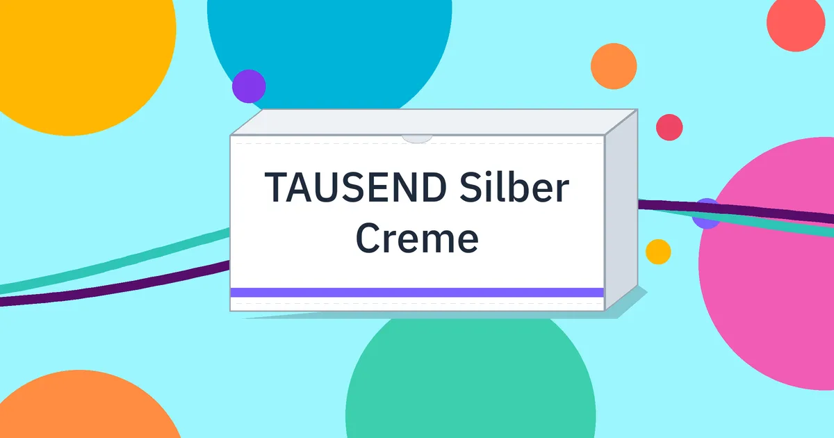 Symbolbild: Packung mit der Aufschrift TAUSEND Silber Creme (PZN 14406929) – Verfügbarkeit und Bezug in Apotheken in Frankfurt am Main
