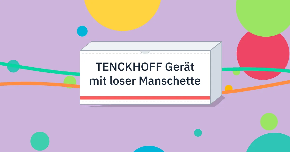 Symbolbild: Packung mit der Aufschrift TENCKHOFF Gerät mit loser Manschette (PZN 02241742) – Verfügbarkeit und Bezug in Apotheken in Frankfurt am Main
