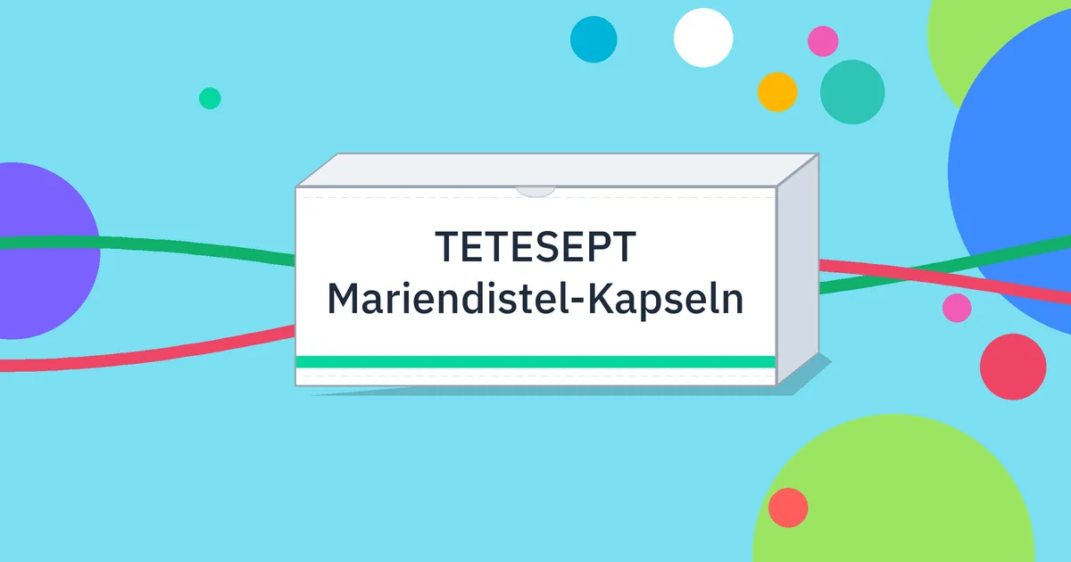 Symbolbild: Packung mit der Aufschrift TETESEPT Mariendistel-Kapseln (PZN 01801794) – Verfügbarkeit und Bezug in Apotheken in Frankfurt am Main