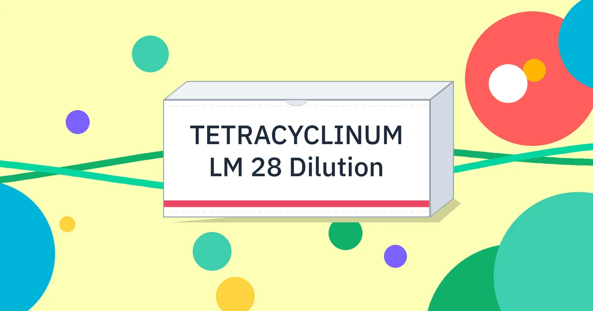 Symbolbild: Packung mit der Aufschrift TETRACYCLINUM LM 28 Dilution (PZN 13689428) – Verfügbarkeit und Bezug in Apotheken in Frankfurt am Main