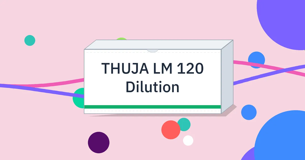 Symbolbild: Packung mit der Aufschrift THUJA LM 120 Dilution (PZN 13222334) – Verfügbarkeit und Bezug in Apotheken in Frankfurt am Main