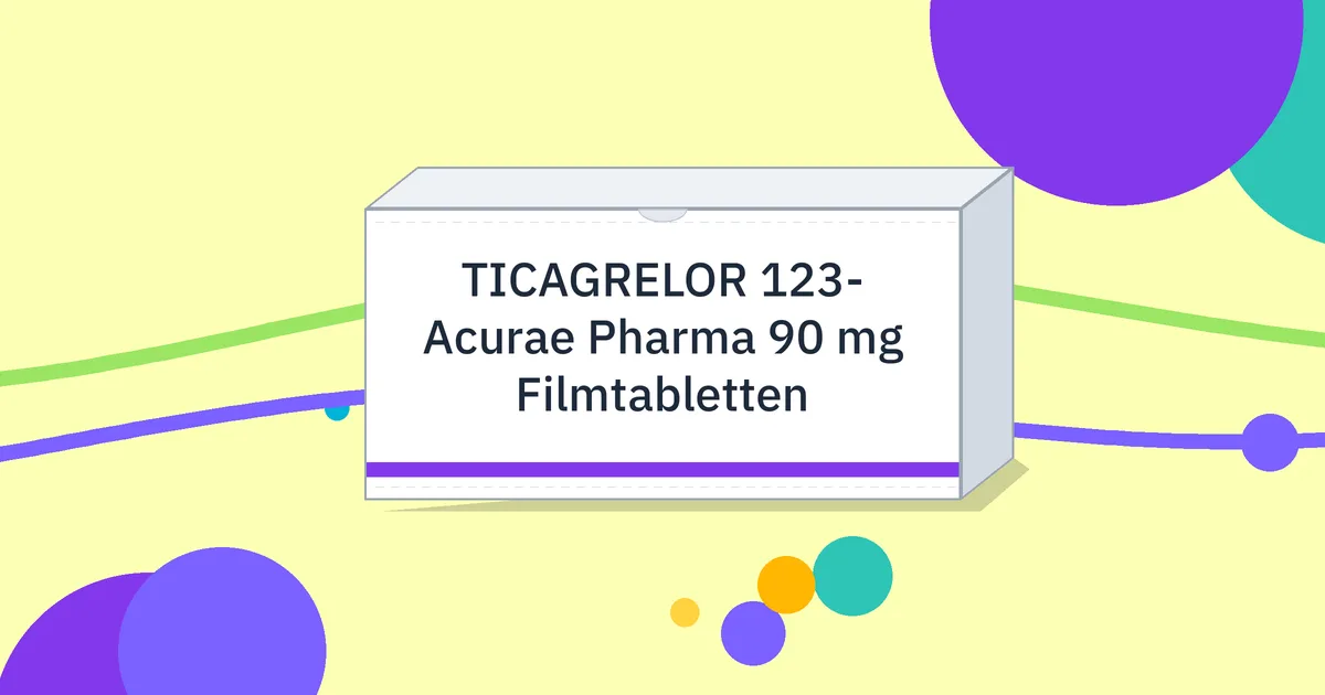 Symbolbild: Packung mit der Aufschrift TICAGRELOR 123-Acurae Pharma 90 mg Filmtabletten (PZN 19831181) – Verfügbarkeit und Bezug in Apotheken in Frankfurt am Main