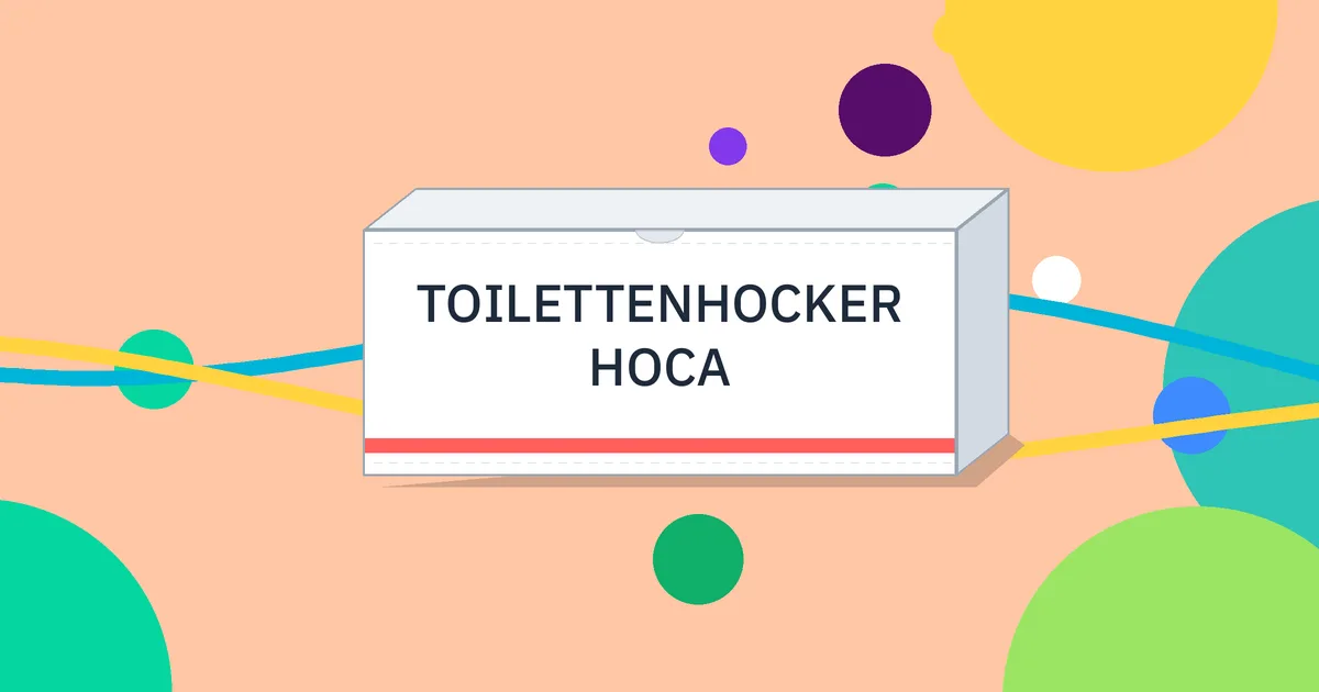 Symbolbild: Packung mit der Aufschrift TOILETTENHOCKER HOCA (PZN 16581370) – Verfügbarkeit und Bezug in Apotheken in Frankfurt am Main
