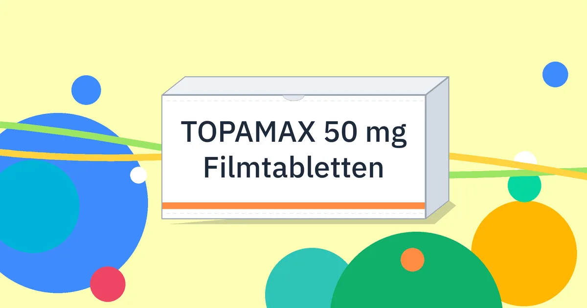 Symbolbild: Packung mit der Aufschrift TOPAMAX 50 mg Filmtabletten (PZN 03497314) – Verfügbarkeit und Bezug in Apotheken in Frankfurt am Main