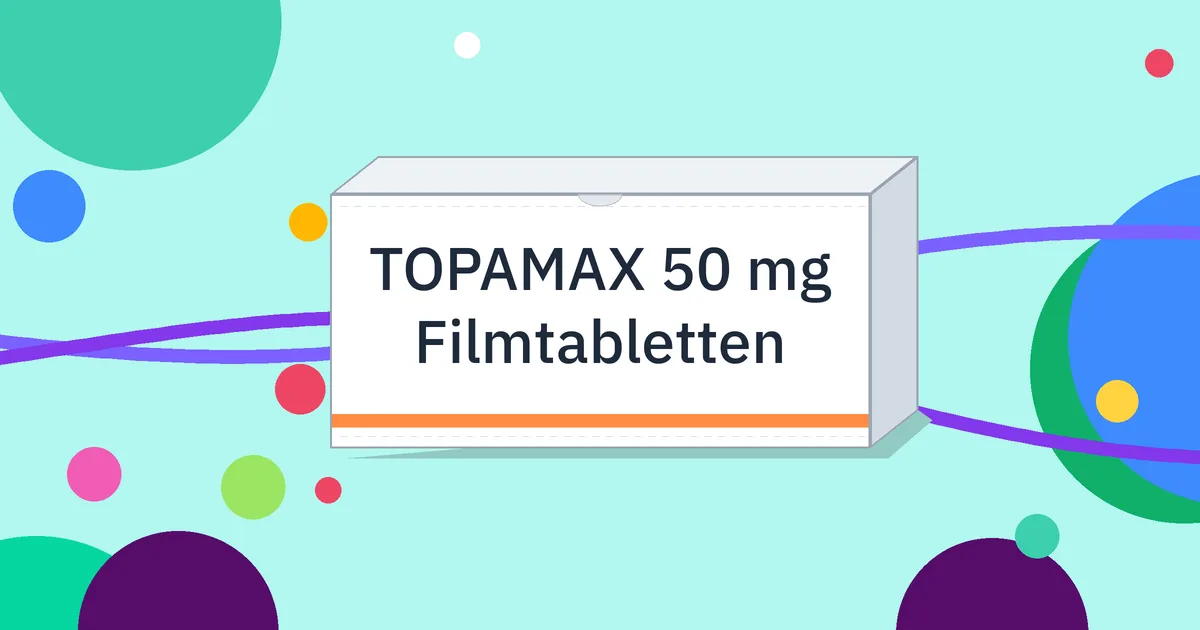 Symbolbild: Packung mit der Aufschrift TOPAMAX 50 mg Filmtabletten (PZN 00026643) – Verfügbarkeit und Bezug in Apotheken in Frankfurt am Main