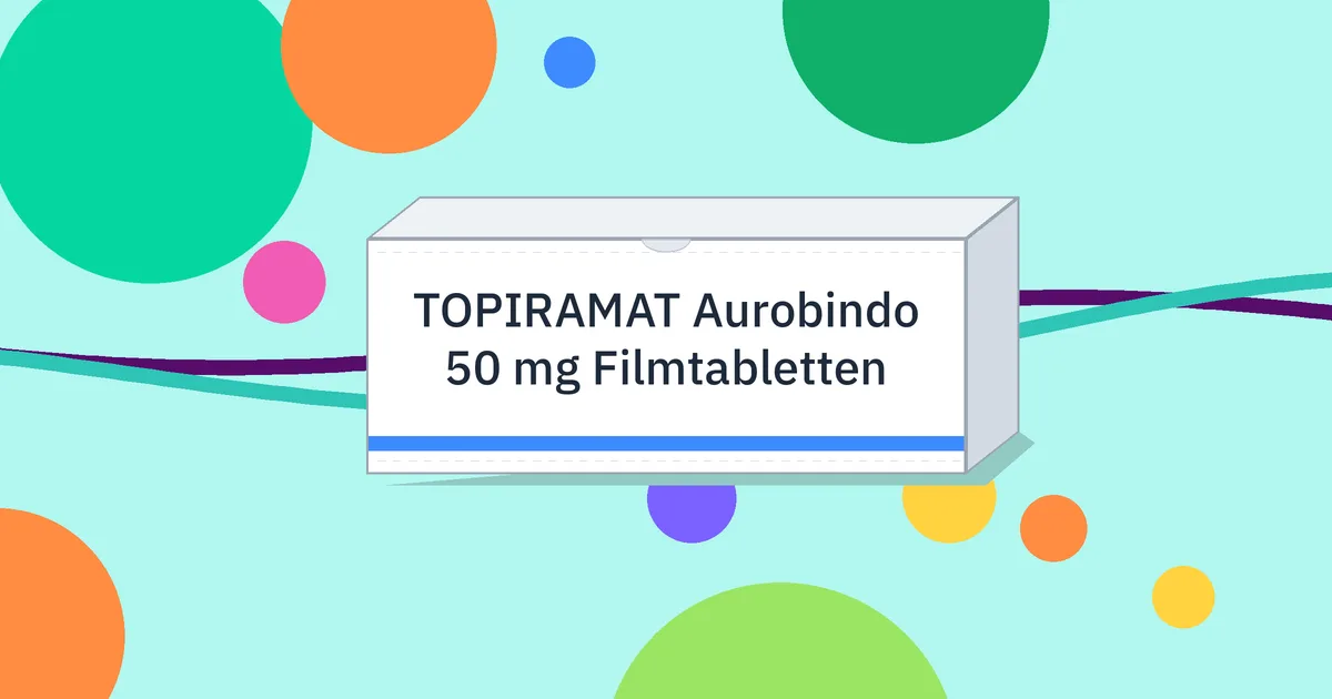 Symbolbild: Packung mit der Aufschrift TOPIRAMAT Aurobindo 50 mg Filmtabletten (PZN 09713813) – Verfügbarkeit und Bezug in Apotheken in Frankfurt am Main