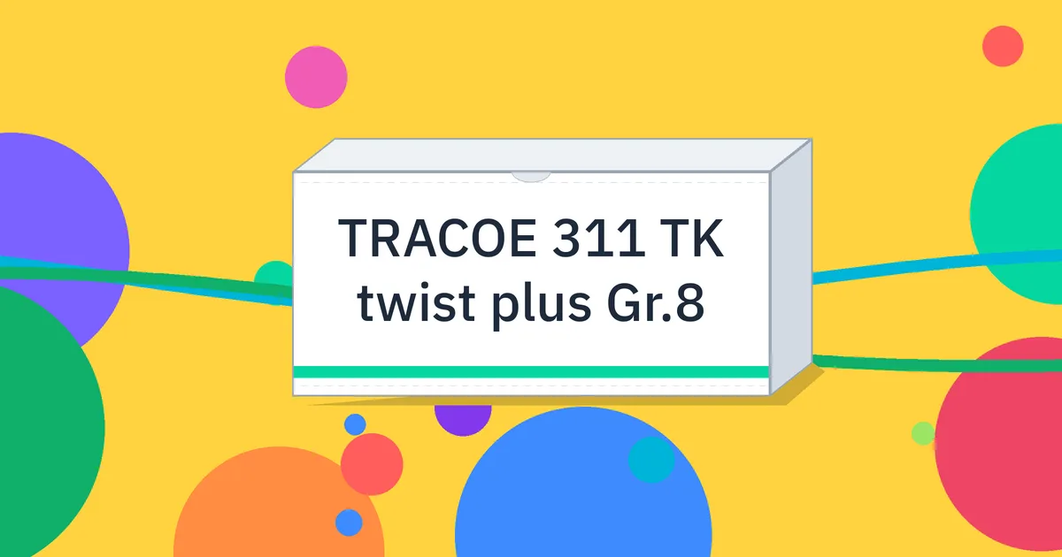 Symbolbild: Packung mit der Aufschrift TRACOE 311 TK twist plus Gr.8 (PZN 05880810) – Verfügbarkeit und Bezug in Apotheken in Frankfurt am Main