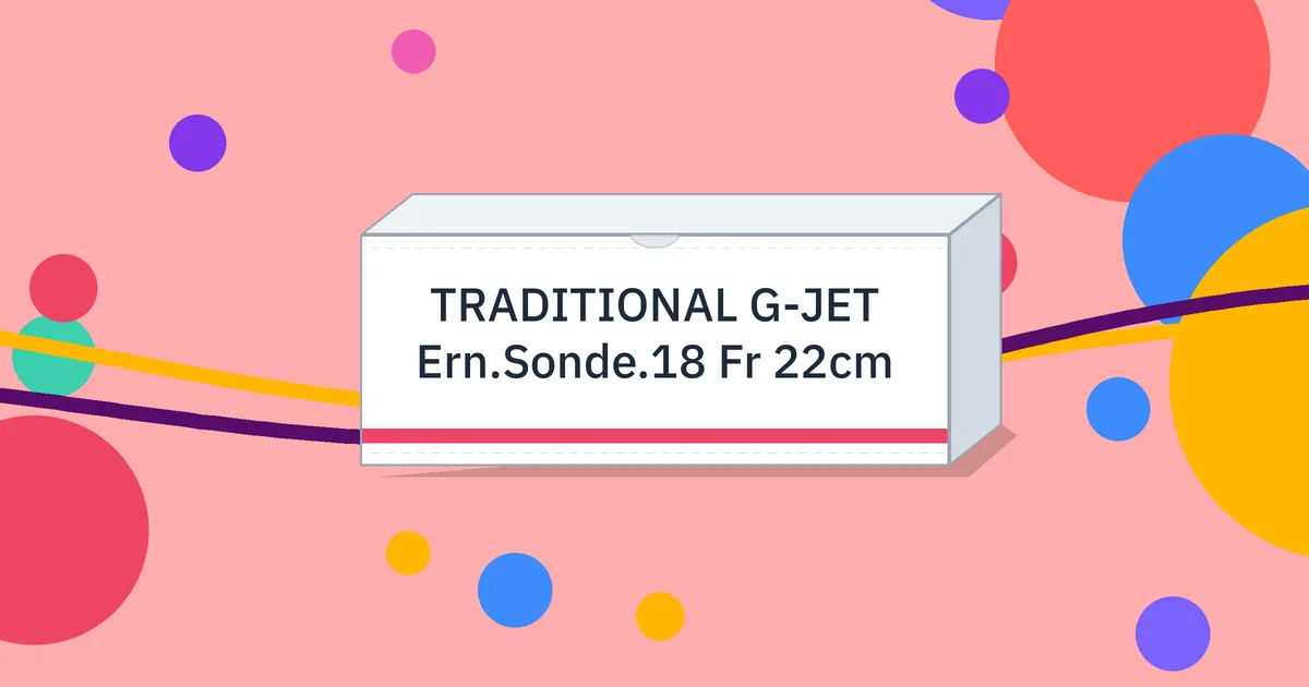 Symbolbild: Packung mit der Aufschrift TRADITIONAL G-JET Ern.Sonde.18 Fr 22cm (PZN 16803356) – Verfügbarkeit und Bezug in Apotheken in Frankfurt am Main