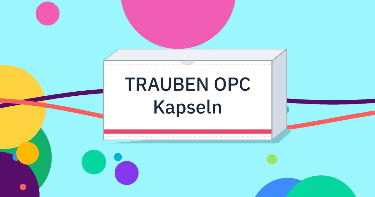 Symbolbild: Packung mit der Aufschrift TRAUBEN OPC Kapseln (PZN 10340300) – Verfügbarkeit und Bezug in Apotheken in Frankfurt am Main