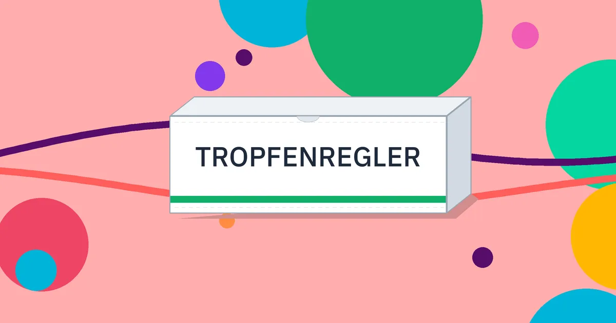Symbolbild: Packung mit der Aufschrift TROPFENREGLER (PZN 04119436) – Verfügbarkeit und Bezug in Apotheken in Frankfurt am Main