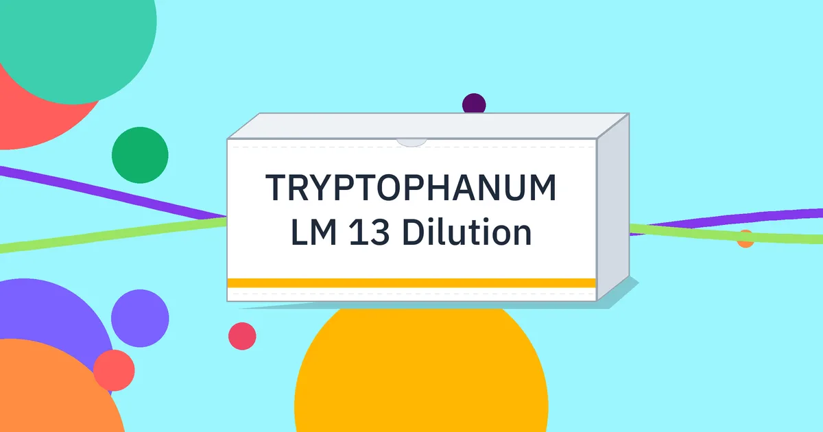 Symbolbild: Packung mit der Aufschrift TRYPTOPHANUM LM 13 Dilution (PZN 13253487) – Verfügbarkeit und Bezug in Apotheken in Frankfurt am Main