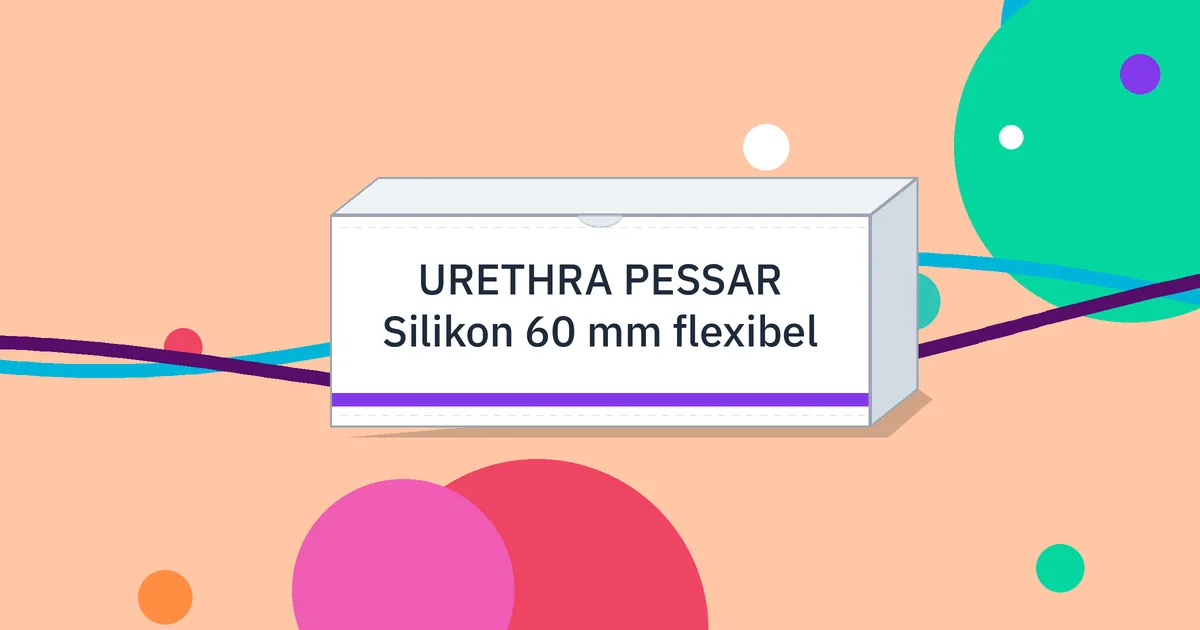 Symbolbild: Packung mit der Aufschrift URETHRA PESSAR Silikon 60 mm flexibel (PZN 04845591) – Verfügbarkeit und Bezug in Apotheken in Frankfurt am Main