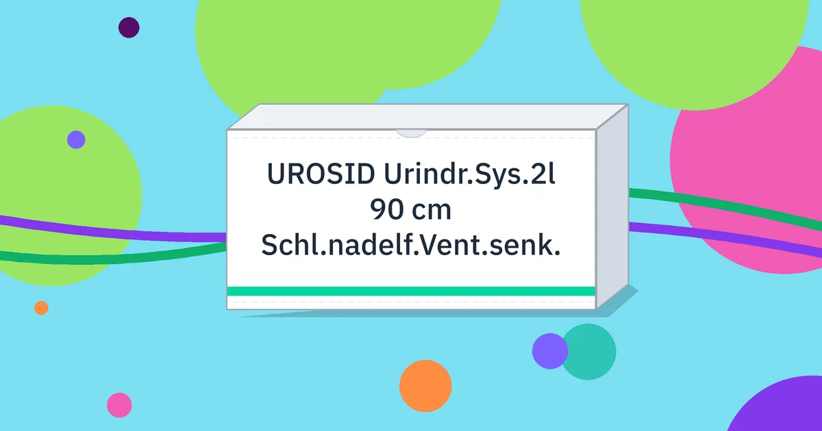 Symbolbild: Packung mit der Aufschrift UROSID Urindr.Sys.2l 90 cm Schl.nadelf.Vent.senk. (PZN 01085808) – Verfügbarkeit und Bezug in Apotheken in Frankfurt am Main