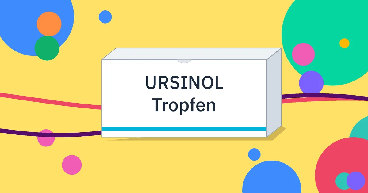 Symbolbild: Packung mit der Aufschrift URSINOL Tropfen (PZN 04682077) – Verfügbarkeit und Bezug in Apotheken in Frankfurt am Main