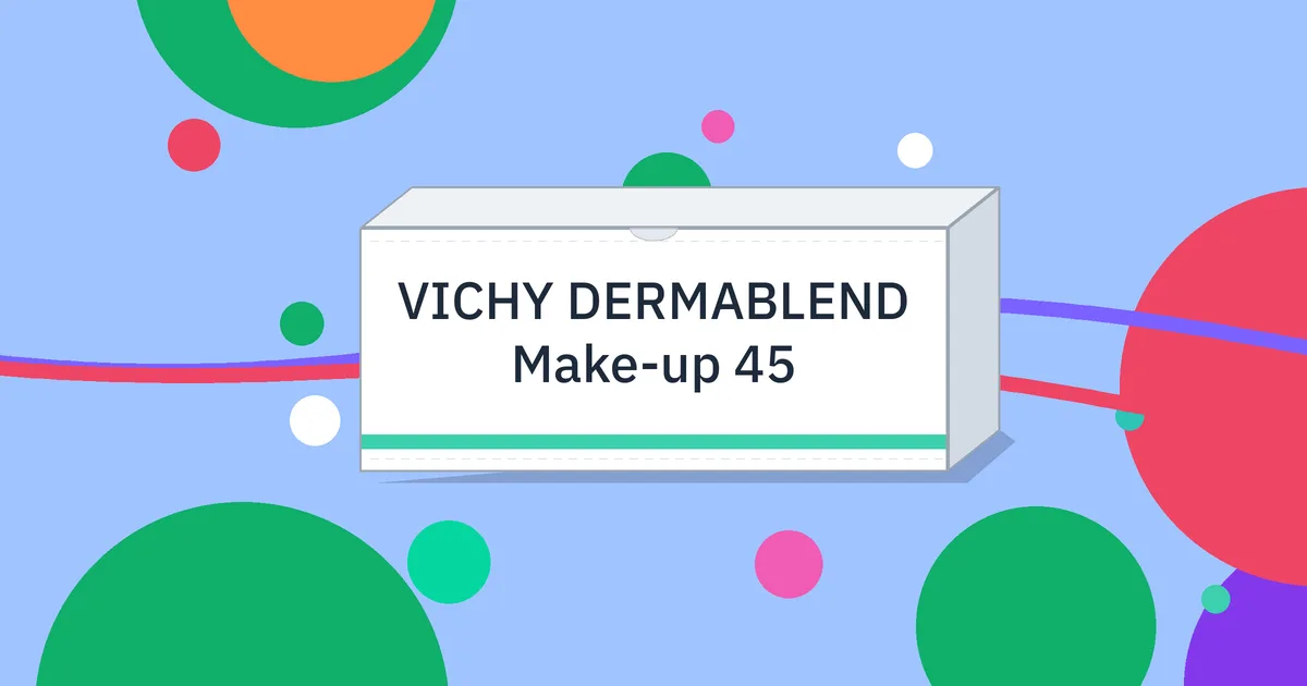 Symbolbild: Packung mit der Aufschrift VICHY DERMABLEND Make-up 45 (PZN 04181582) – Verfügbarkeit und Bezug in Apotheken in Frankfurt am Main